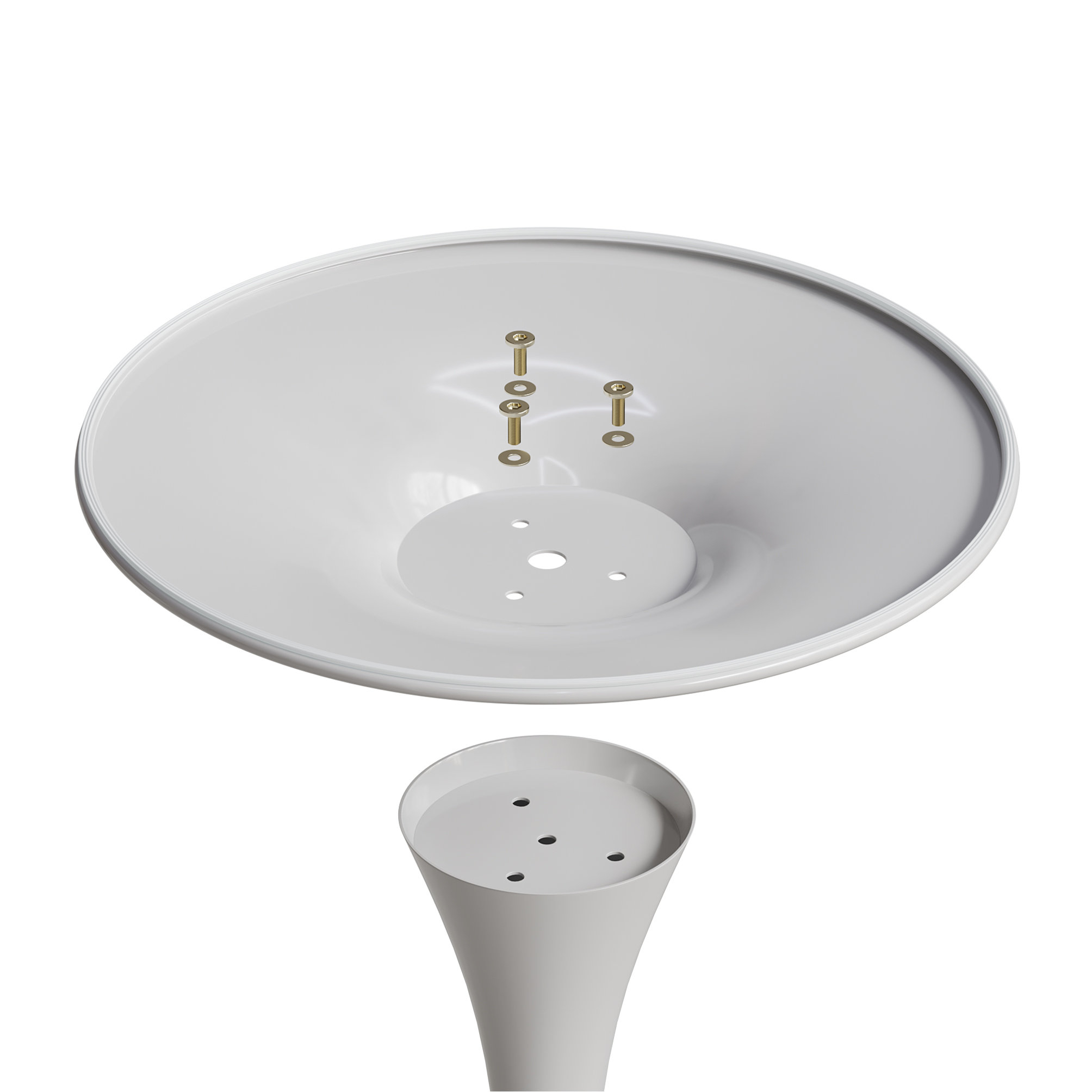 Wrought Studio™ Round Dining Table, Medieval Marble Patterned Dining ...