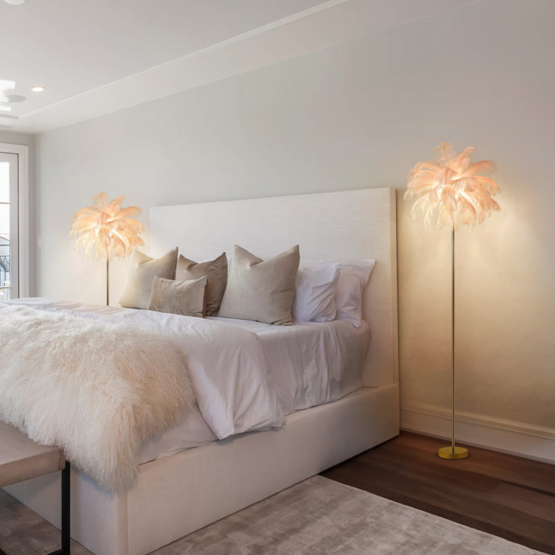 Willa Arlo Interiors Lismore 63'' Brass LED Novelty Floor Lamp with ...