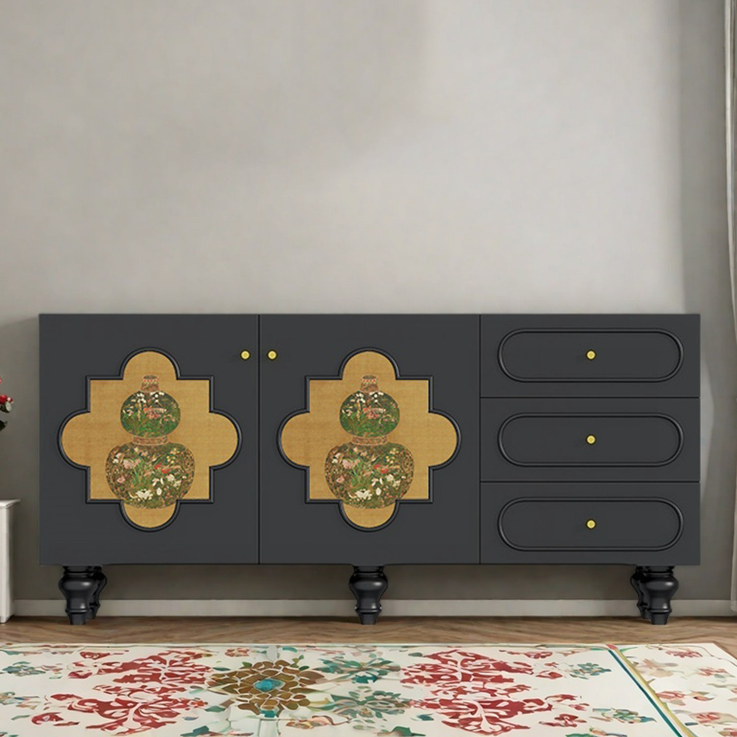 DURBIL Retro Sideboard with Dual Doors and Three Drawers | Wayfair