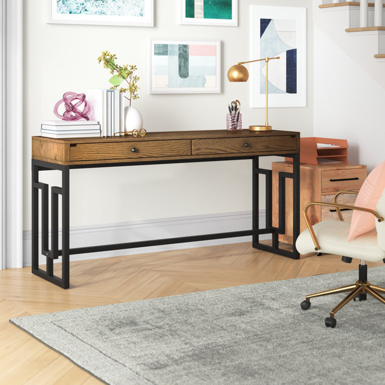 Ivy Bronx Billue Metal Base Writing Desk & Reviews | Wayfair