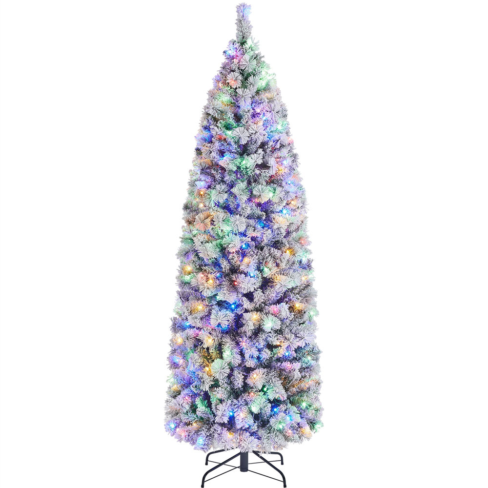 The Holiday Aisle® Illya Lighted Artificial Christmas Tree - Stand ...