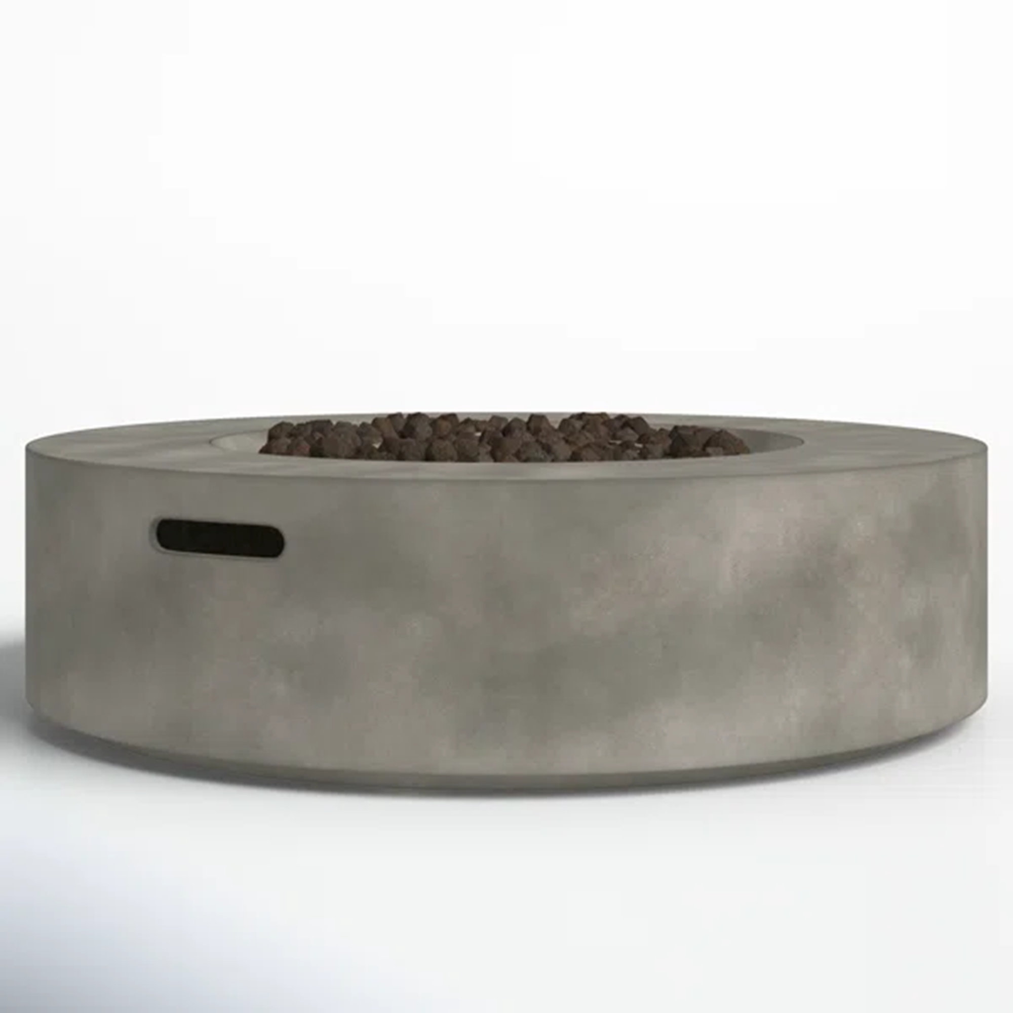 Red Barrel Studio® Fiber Reinforced Concrete Outdoor Fire Pit Table ...