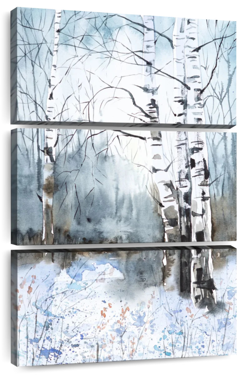 Lark Manor™ Harnek Winter Birch Grove Painting | Wayfair