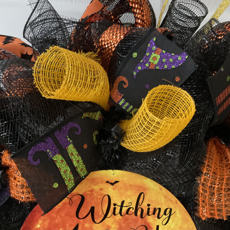 The Holiday Aisle® Halloween Wreath Witching You A Happy Halloween ...