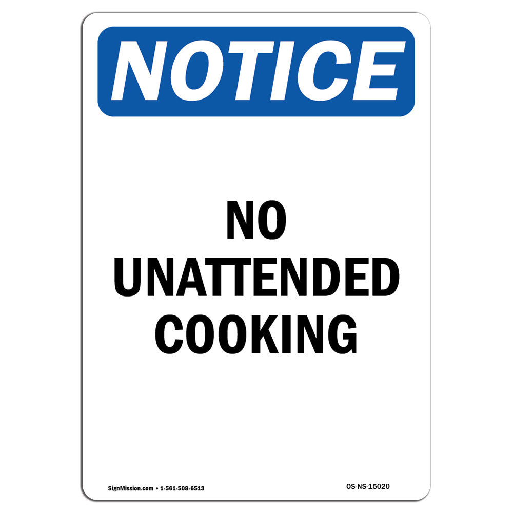 SignMission No Unattended Cooking Sign | Wayfair