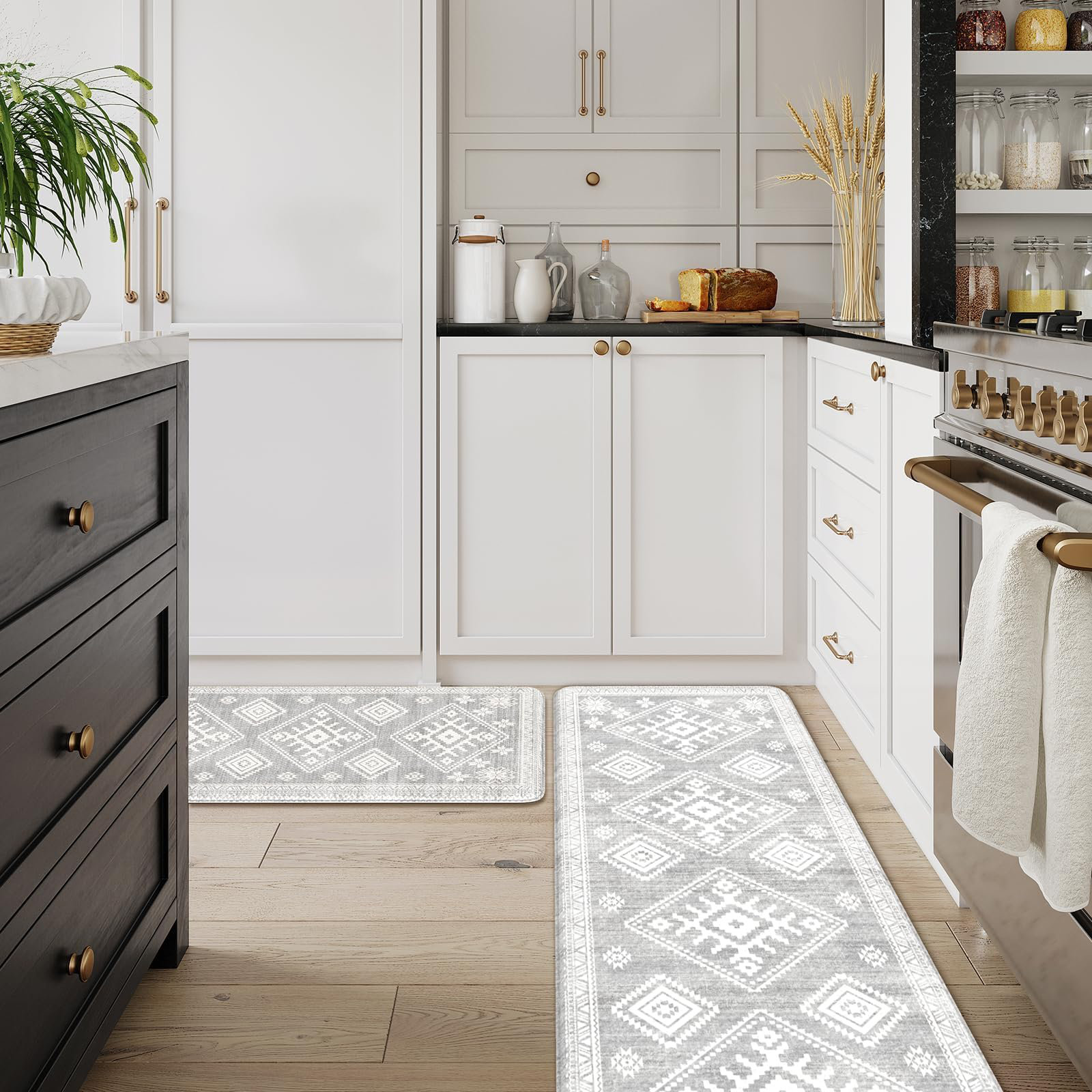 Union Rustic Ergonomic Waterproof Cushioned Kitchen Floor Mats Set of 2 ...