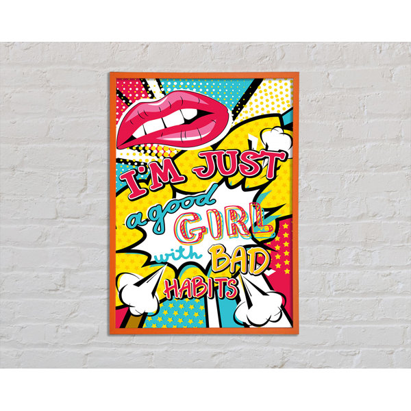 Happy Larry Goforth I'm Just a Good Girl - Single Picture Frame Art ...