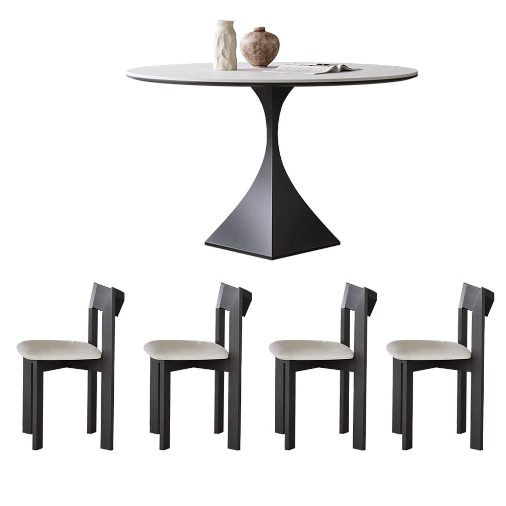 A Zoetic Home Small family retro modern dining table and chair ...