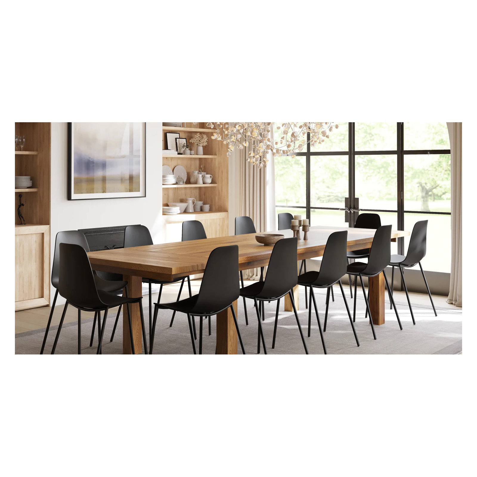 AllModern Dublin Extendable Solid Oak Wood Dining Table (82.5"-122 ...
