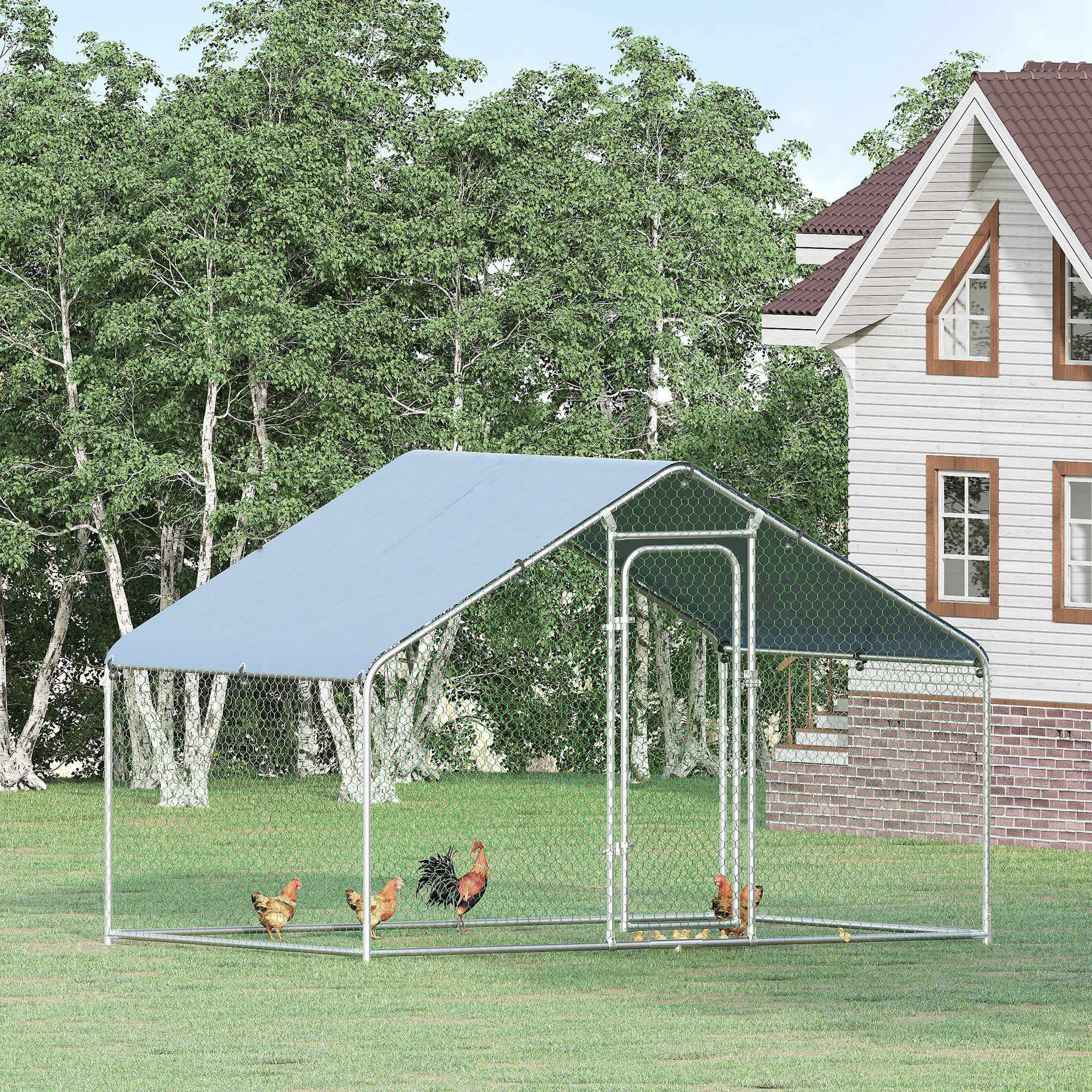 Tucker Murphy Pet™ Darquise 0.45 Square Feet Chicken Run with Wire Mesh ...