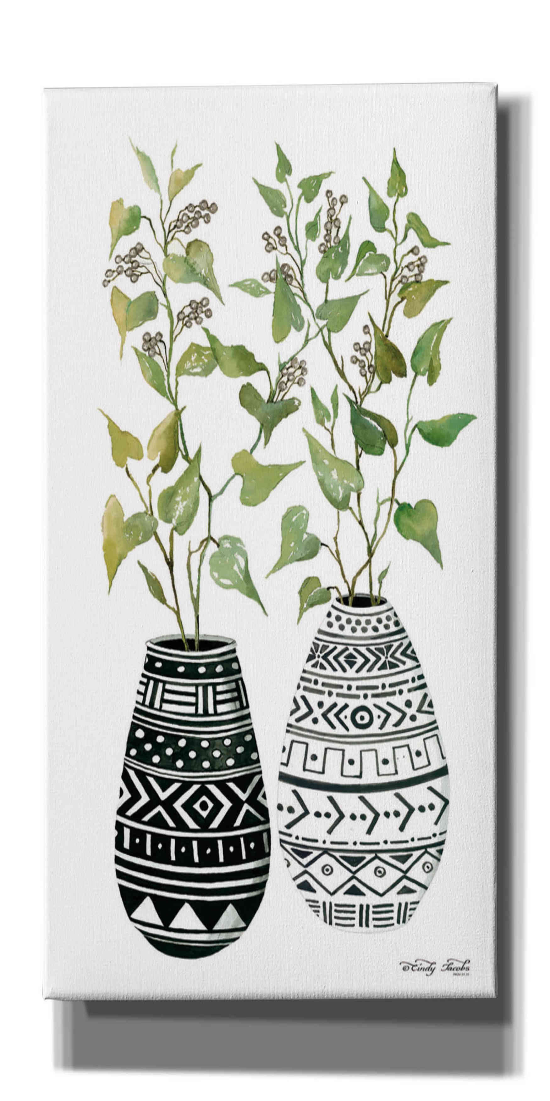 Union Rustic Mud Cloth Vase IV by Cindy Jacobs - Wrapped Canvas Graphic ...