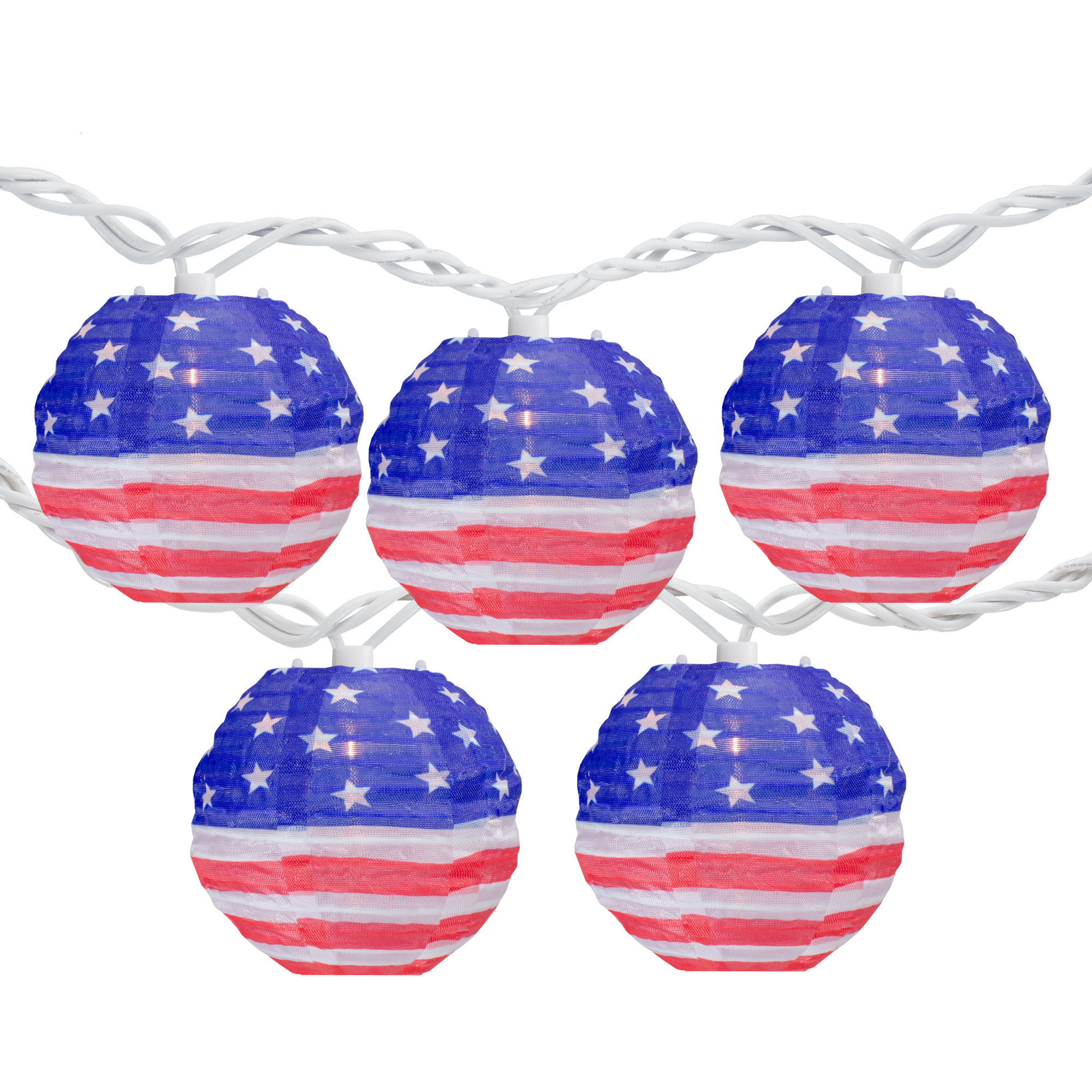 Northlight Seasonal 10-Count American Flag 4th of July Paper Lantern ...