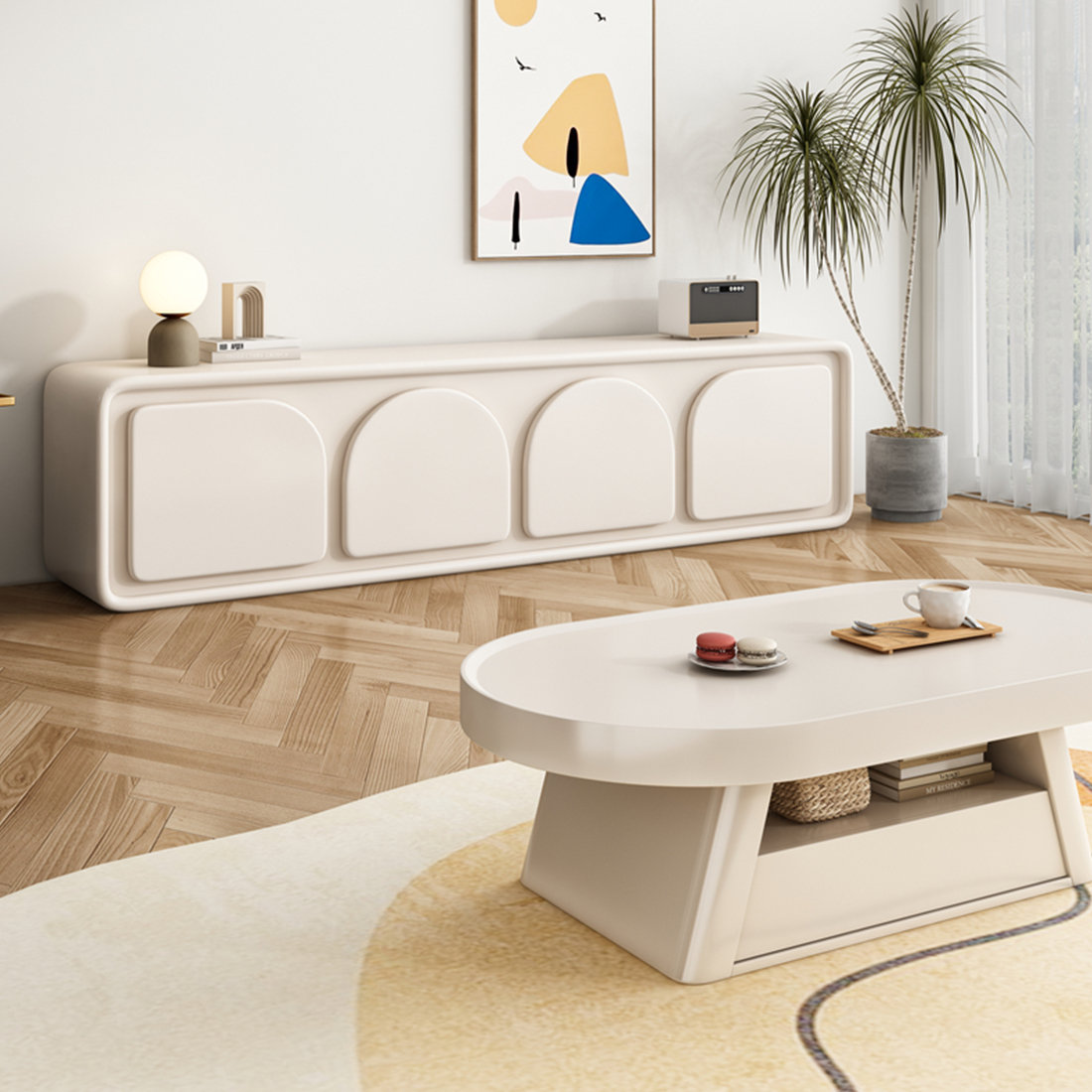 LIZIYE French Style TV Stand and Coffee Table Set - Wayfair Canada