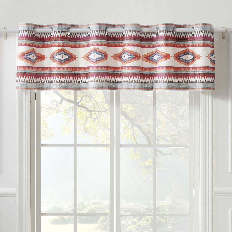 Greenland Home Fashions Kiva Striped Grommet 84'' Window Valance | Wayfair