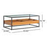 17 Stories Marialana 2 Tier Glass Top Coffee Table with Storage and ...