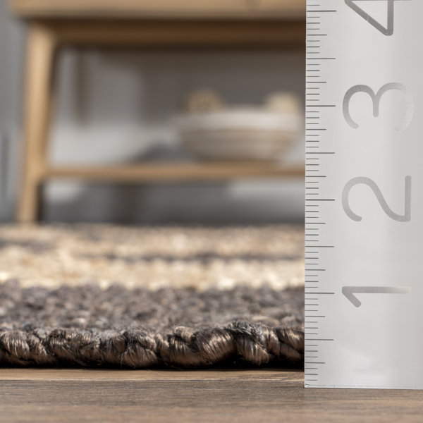 Hokku Designs Christana Plaid Jute Area Rug for Dining Room Living Room ...