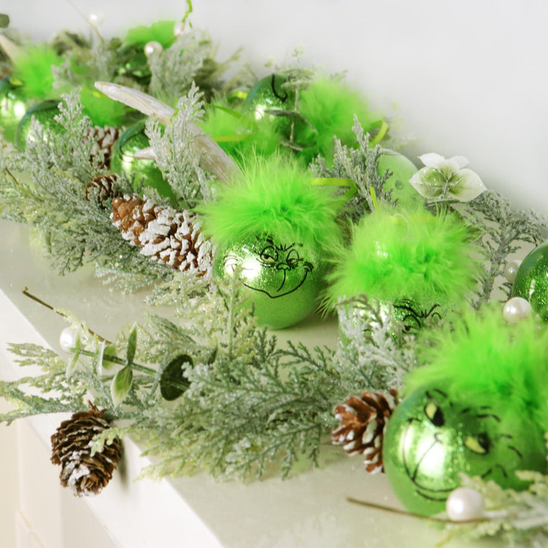 ZAALBA 12pcs Cute Grinchmas Christmas Tree Ornaments. | Wayfair