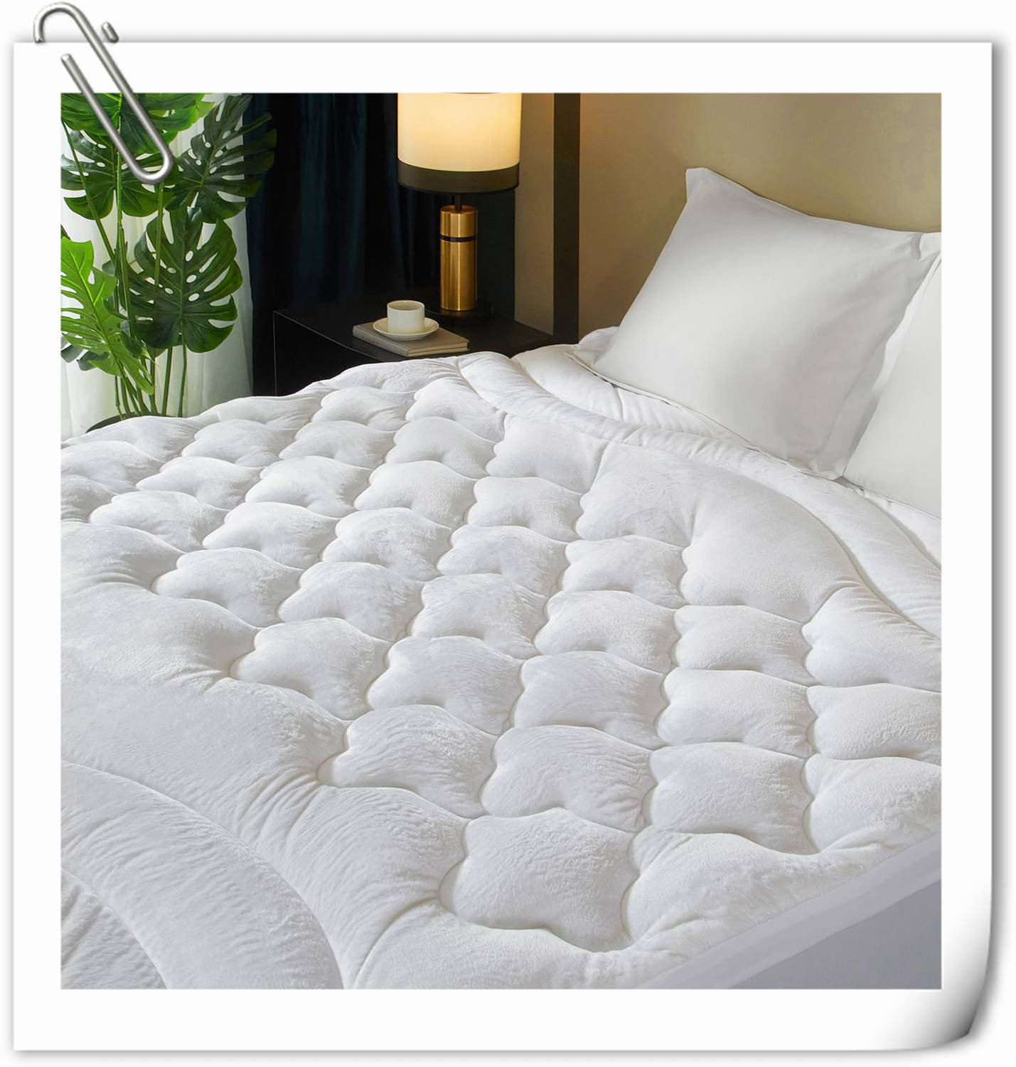 GLOBAL GIRLS LLC Pillow Top Mattress Topper Queen For Back Pain Extra ...