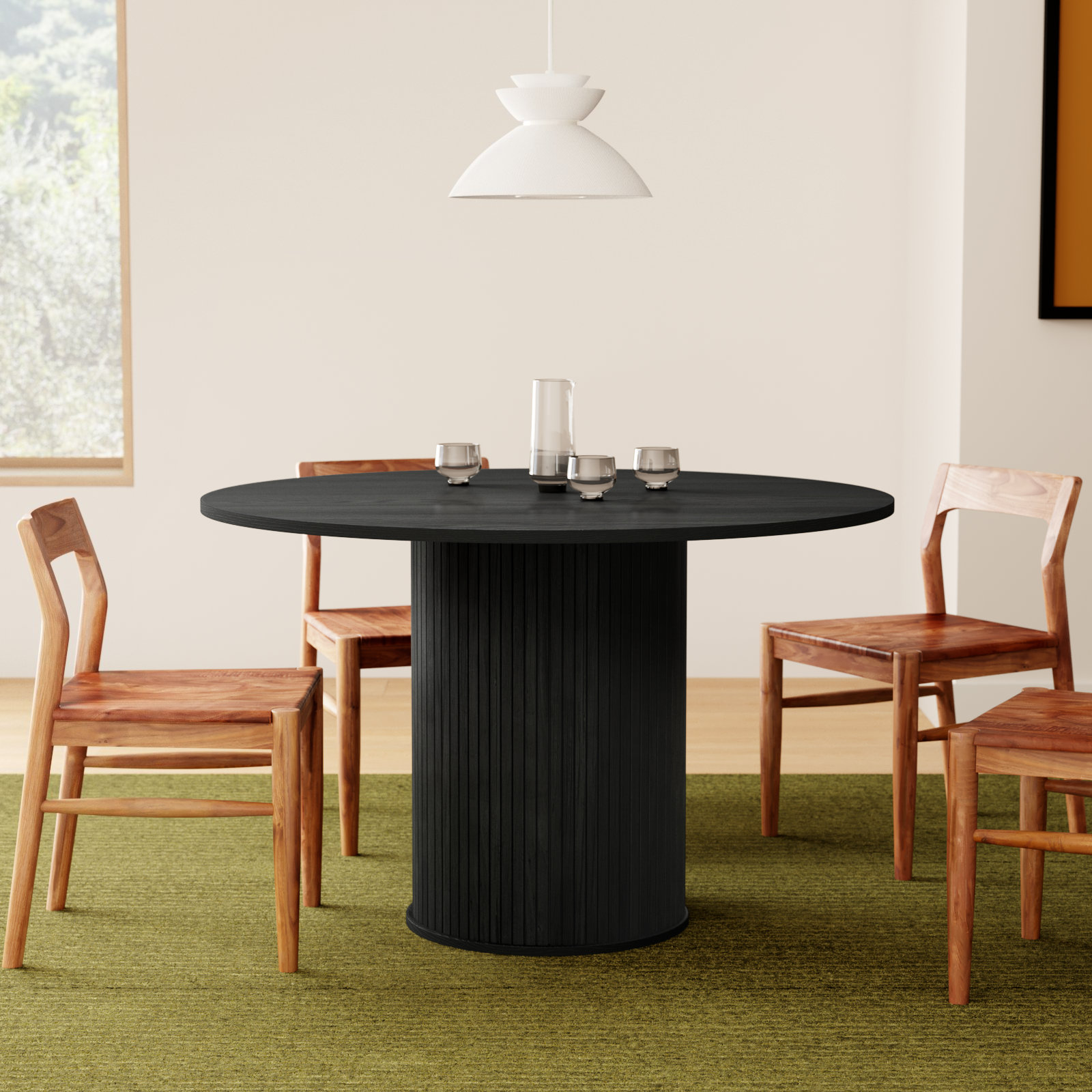 AllModern Iris 47" Pedestal Dining Table & Reviews | AllModern
