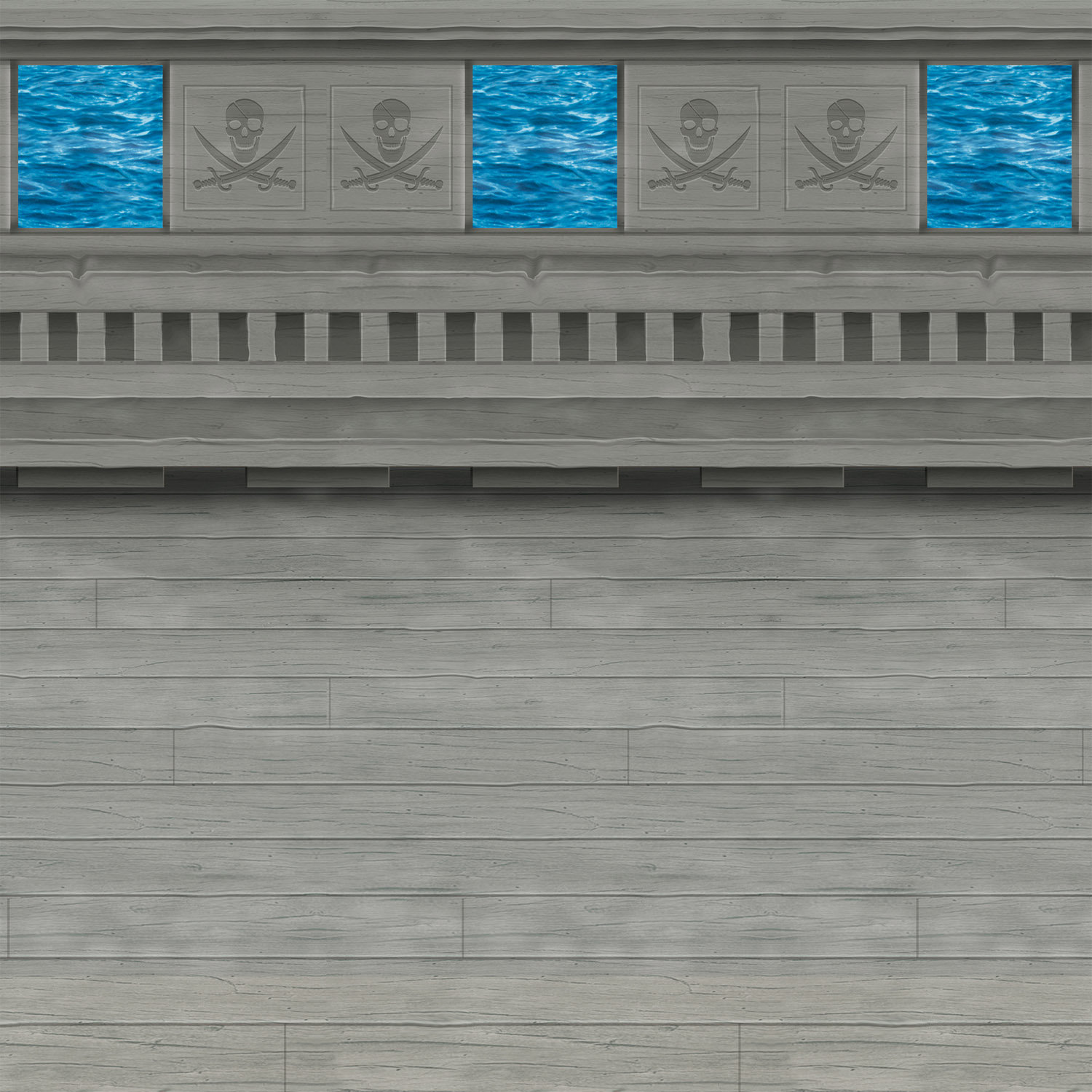 Beistle Pirate Ship Backdrop - 4' x 30' - Pack of 6 | Wayfair