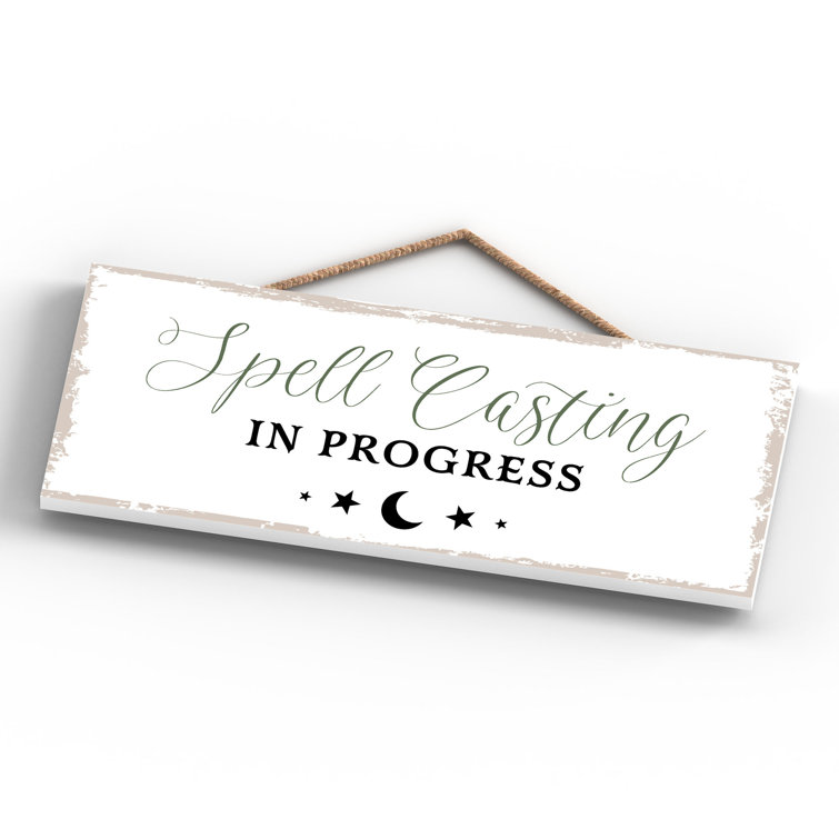 The Seasonal Aisle Witch Spell Casting Wooden Plaque | Wayfair.co.uk