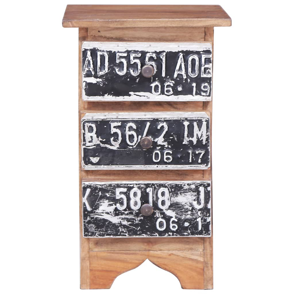 Millwood Pines Berdean 3 - Drawer Solid Wood Nightstand in Brown | Wayfair