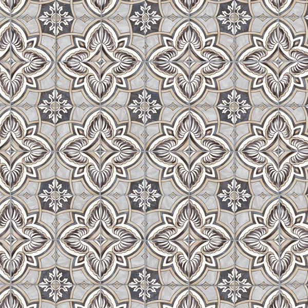 Merola Tile Harmonia 13" x 13" Ceramic Patterned Wall & Floor Tile ...