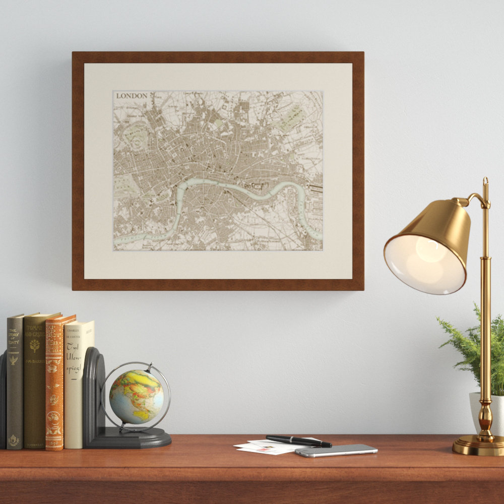 Charlton Home® " Sepia Map Of London " - Wayfair Canada