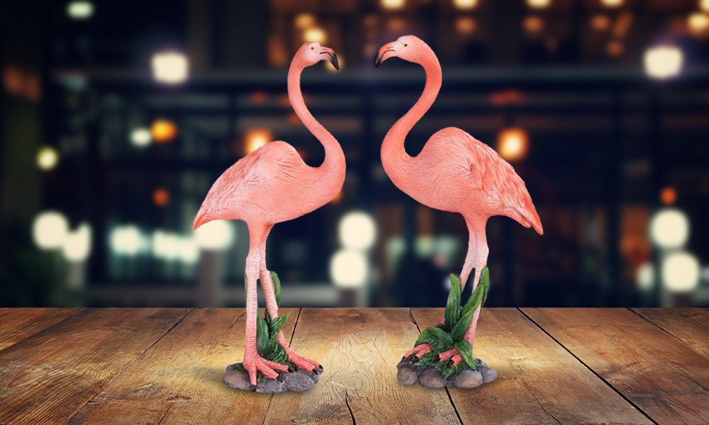 Bay Isle Home Abimelec 2 Piece Pink Flamingo Figurine Set - Wayfair Canada