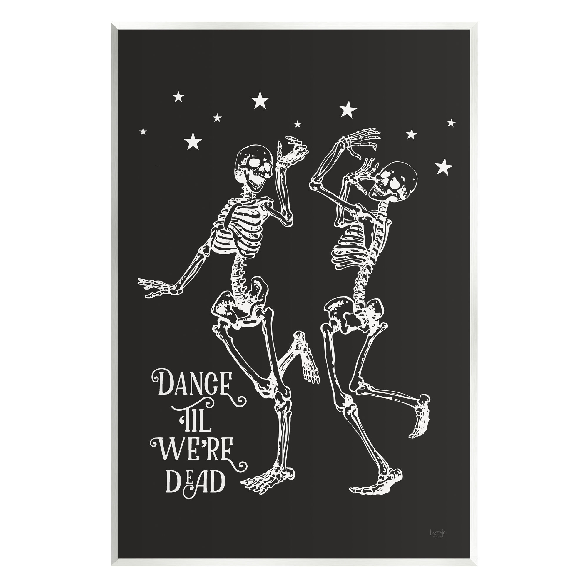 Stupell Industries Dance 'Til We're Dead Skeletons Wall Plaque Art ...