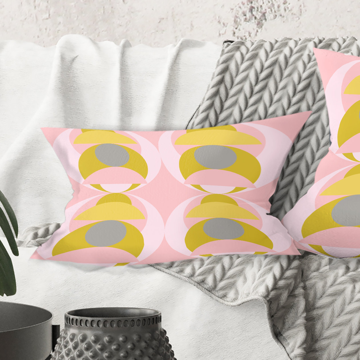 Design Art Retro Pastel Circular Pattern IV - Mid-Century Modern ...