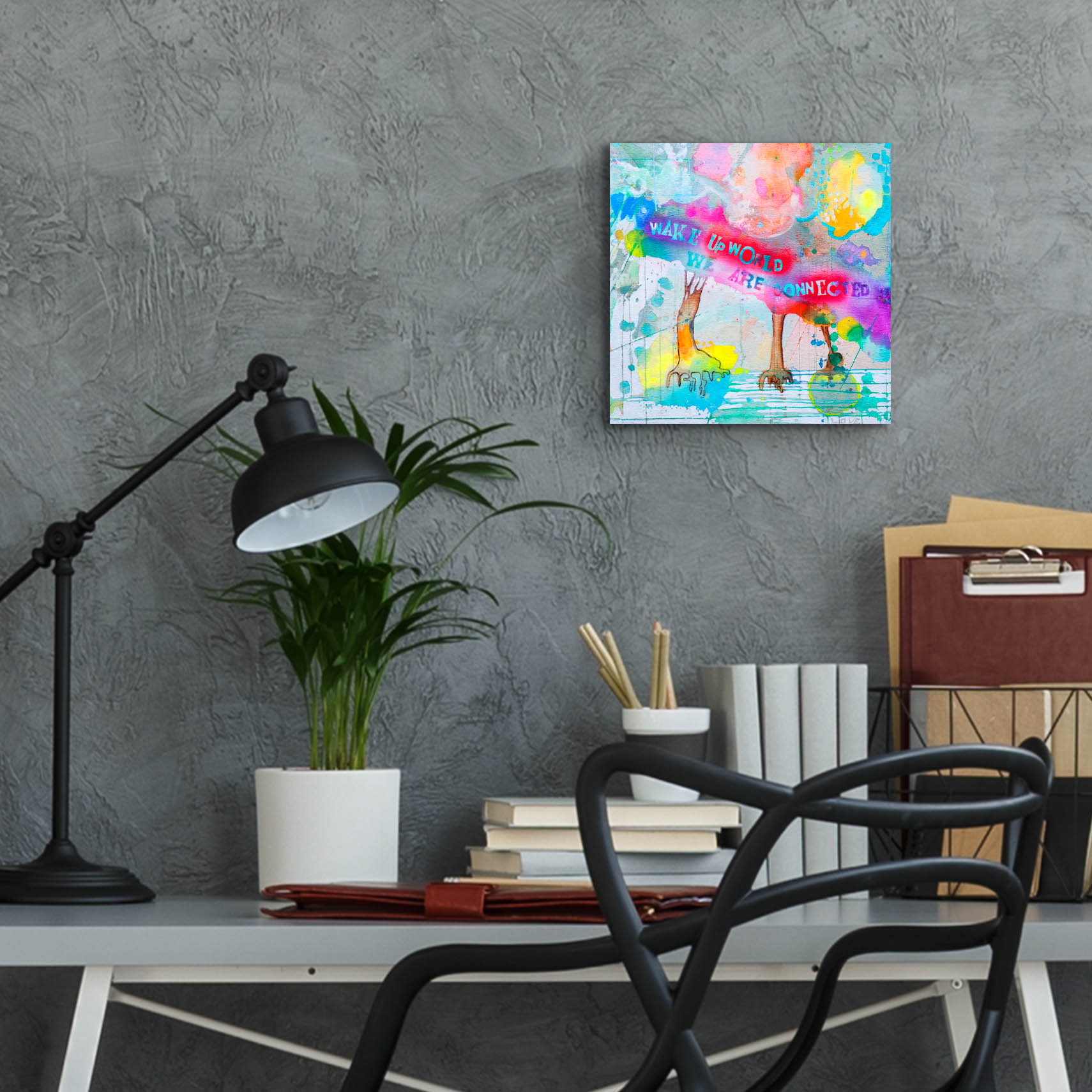 Red Barrel Studio® 'Wake Up World' by Zwart, Acrylic Glass Wall Art ...