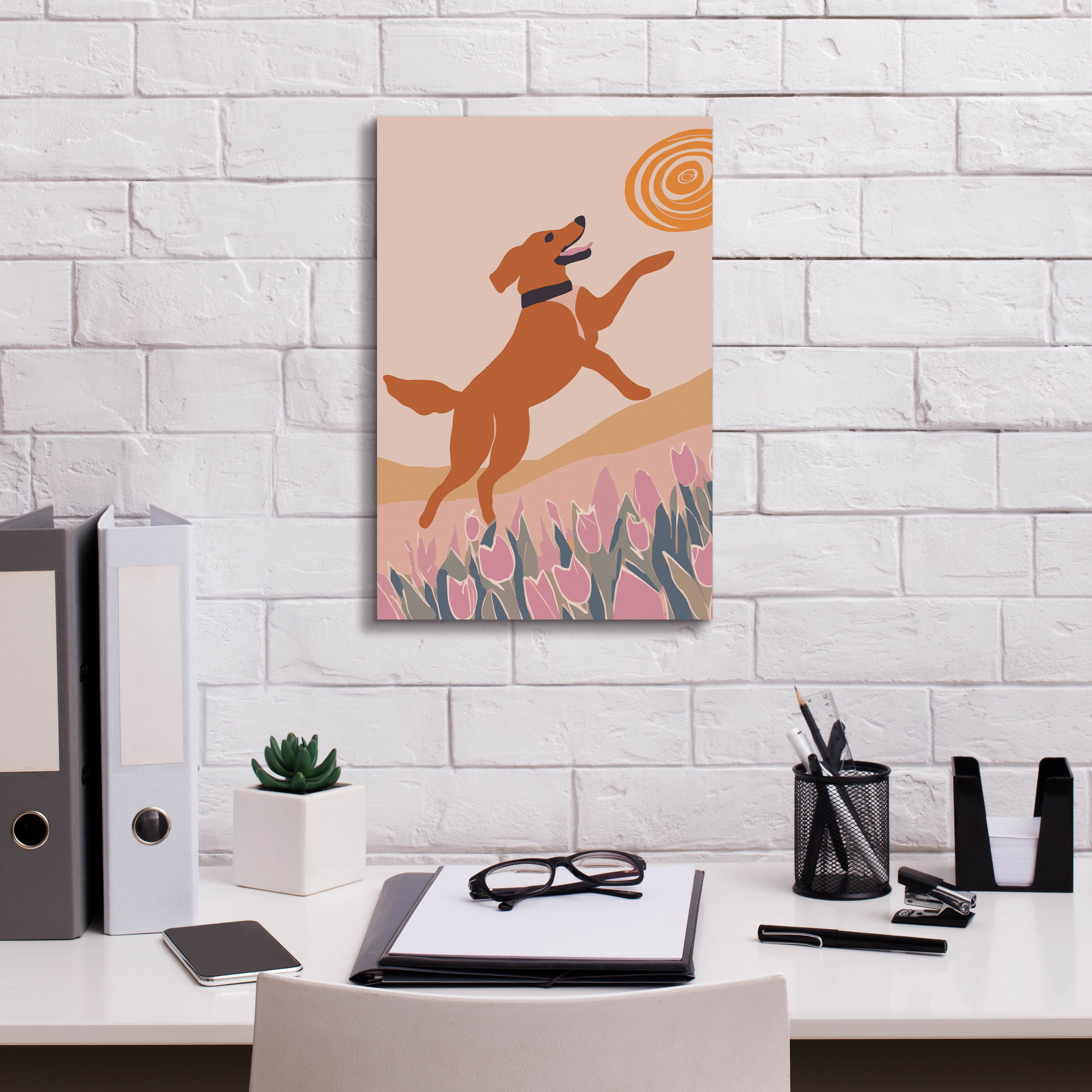 Trinx 'Frisbee Dog' by Andreas Magnusson Canvas Wall Art | Wayfair