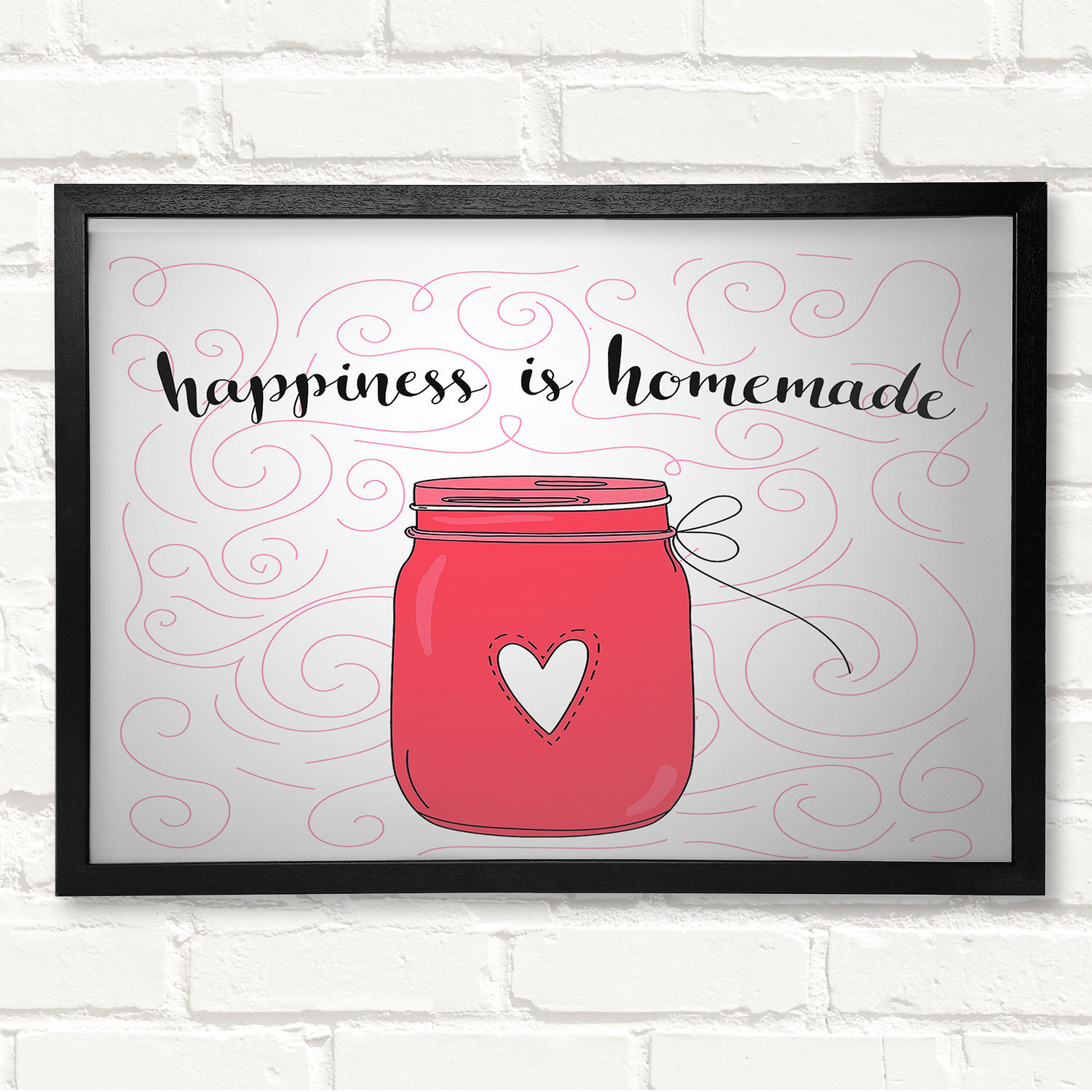 Happy Larry Closed Corner Frame Print on Wood | Wayfair.co.uk