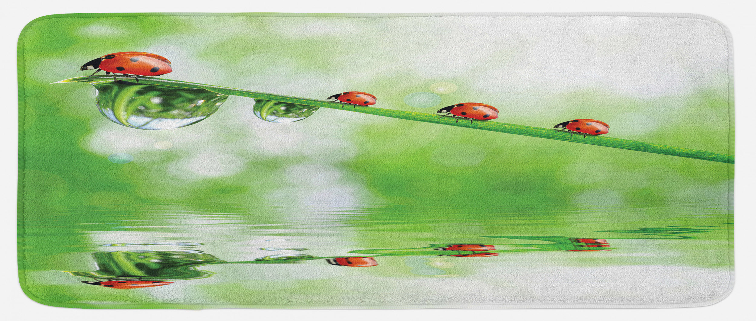 East Urban Home Ladybugs Kitchen Mat | Wayfair