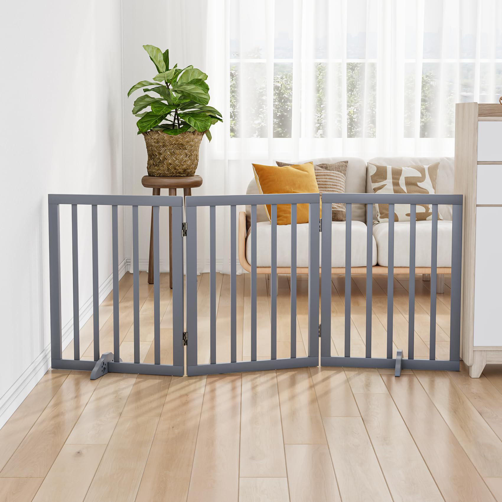 UNIVERSAL WINDOW SOLUTIONS Dog Gates For Doorways Stairs House Wood ...