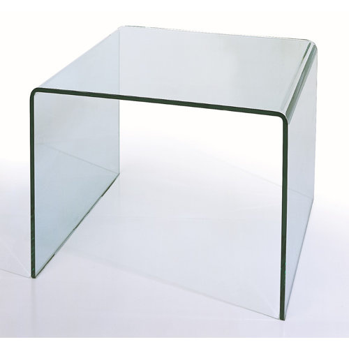 Hokku Designs Glass Top Sled End Table & Reviews | Wayfair