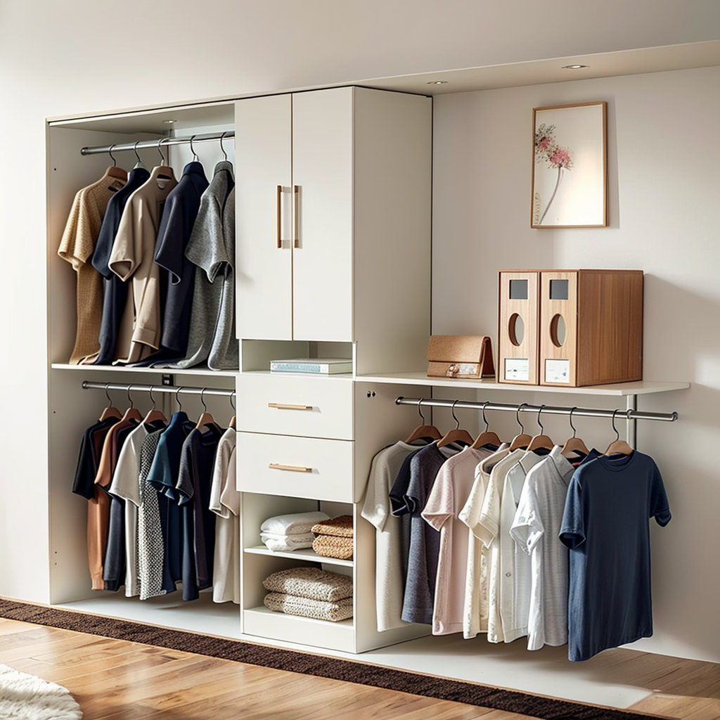 Latitude Run® 96" Closet System, Walk In Closet Organizer With 3 ...