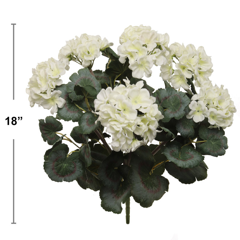 Primrue Geranium Arrangement - Realistic Artificial Flowers for Home ...