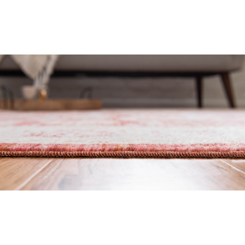 Charlton Home® Croasmun Performance Red/Gray Rug & Reviews | Wayfair