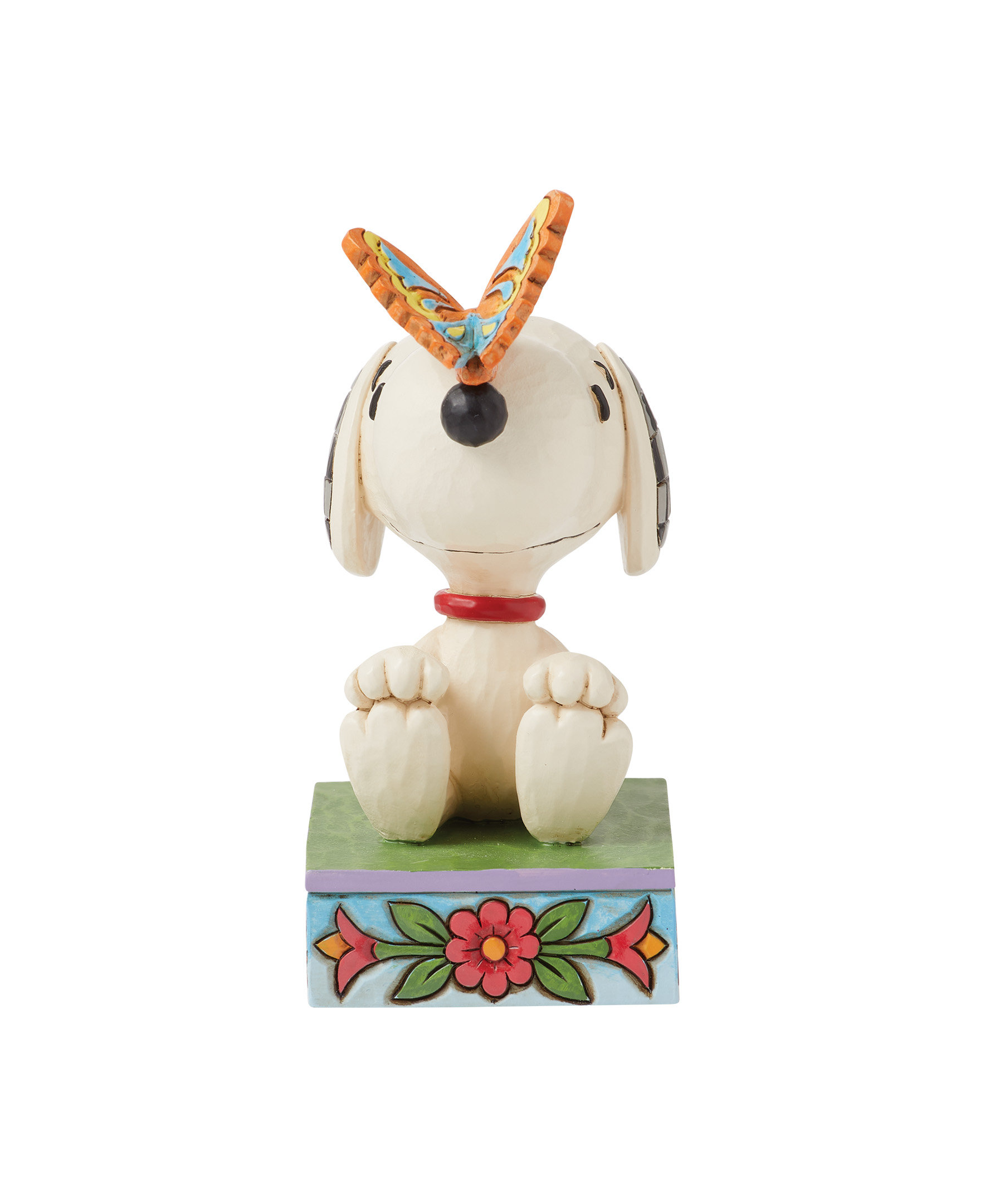 Jim Shore Peanuts by Jim Shore Snoopy Butterfly on Nose Figurine 4.4in ...