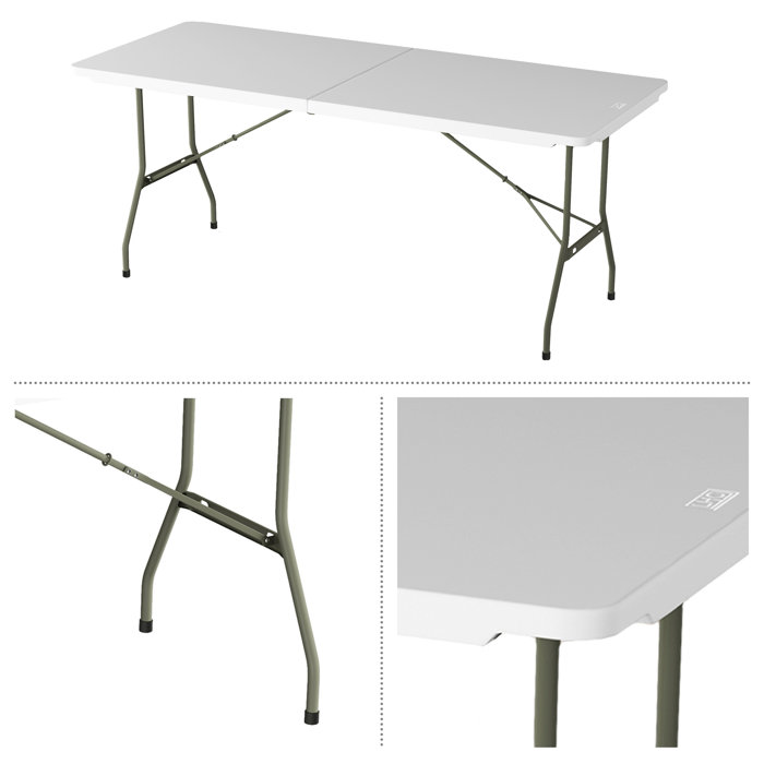 Lavish Home 71'' Plastic Rectangular Portable Folding Table & Reviews ...
