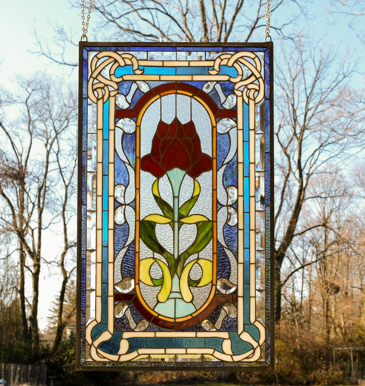 Astoria Grand Plants & Flowers Window Panel | Wayfair