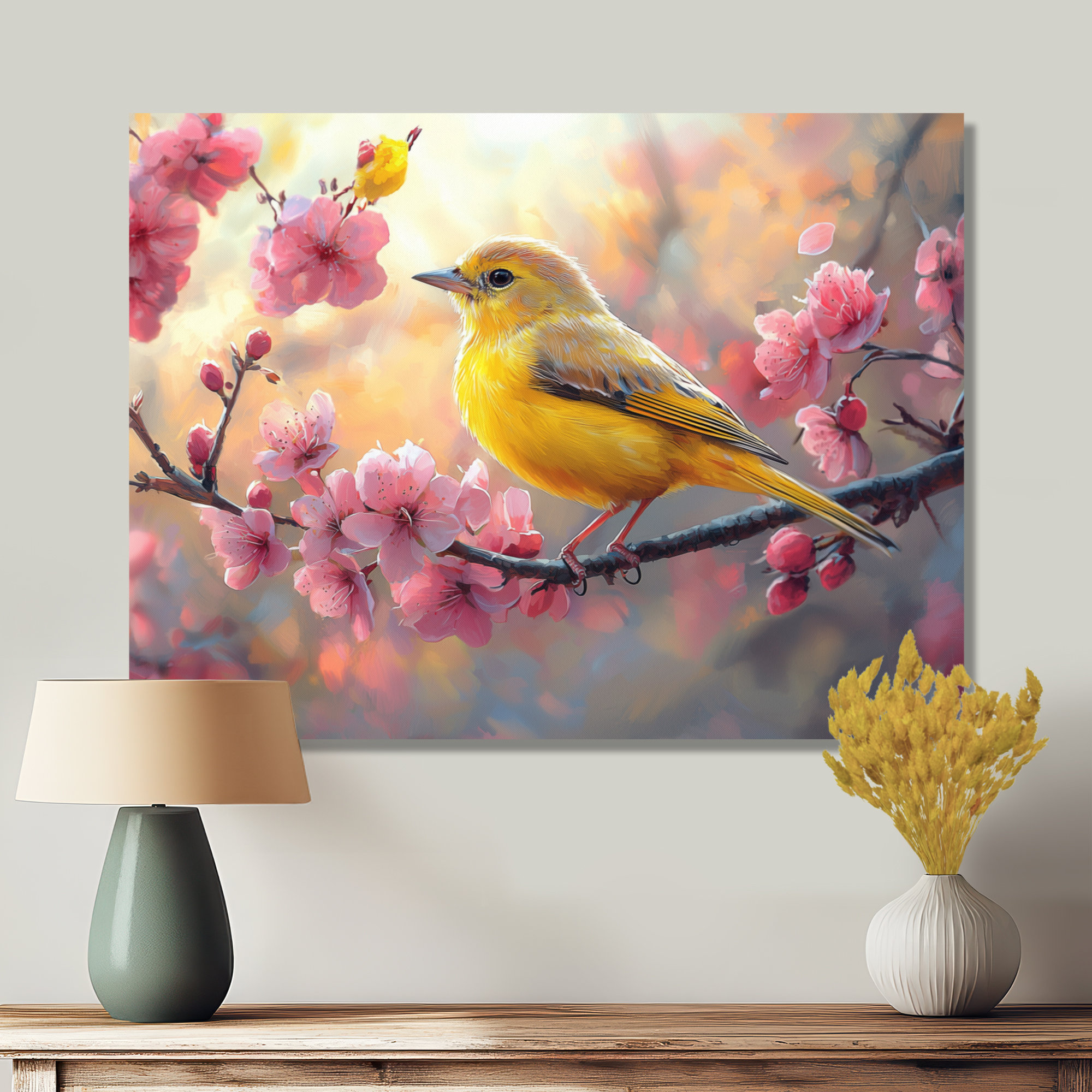 Ivy Bronx Songbird In Melody Spring Tree III - Bird Metal Wall Art ...