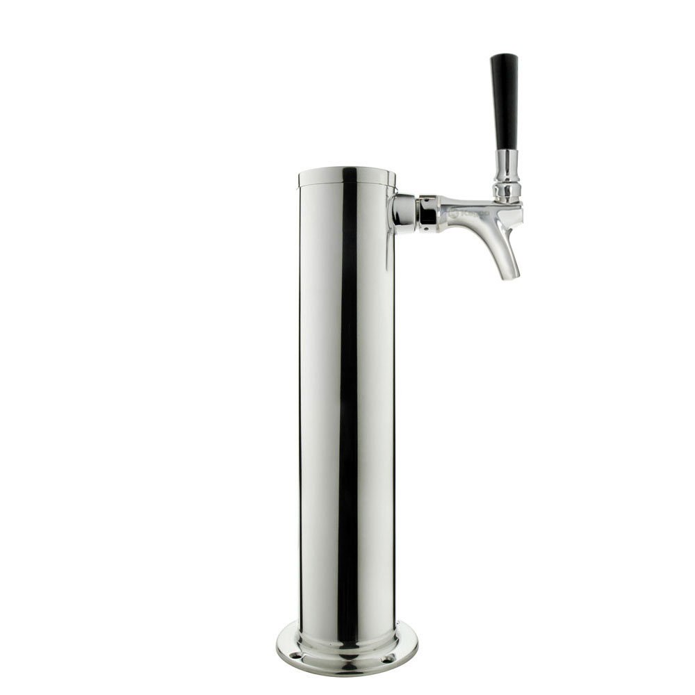Kegco Polished Stainless Steel Infinity Draft Single Tap Full Size Beer ...