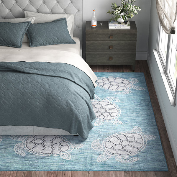 Sand & Stable Saldanha Aqua-Blue Indoor/Outdoor Rug & Reviews | Wayfair