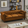 Williston Forge Jhosep 80'' Faux Leather Sofa, Nailhead Tufted Couch ...