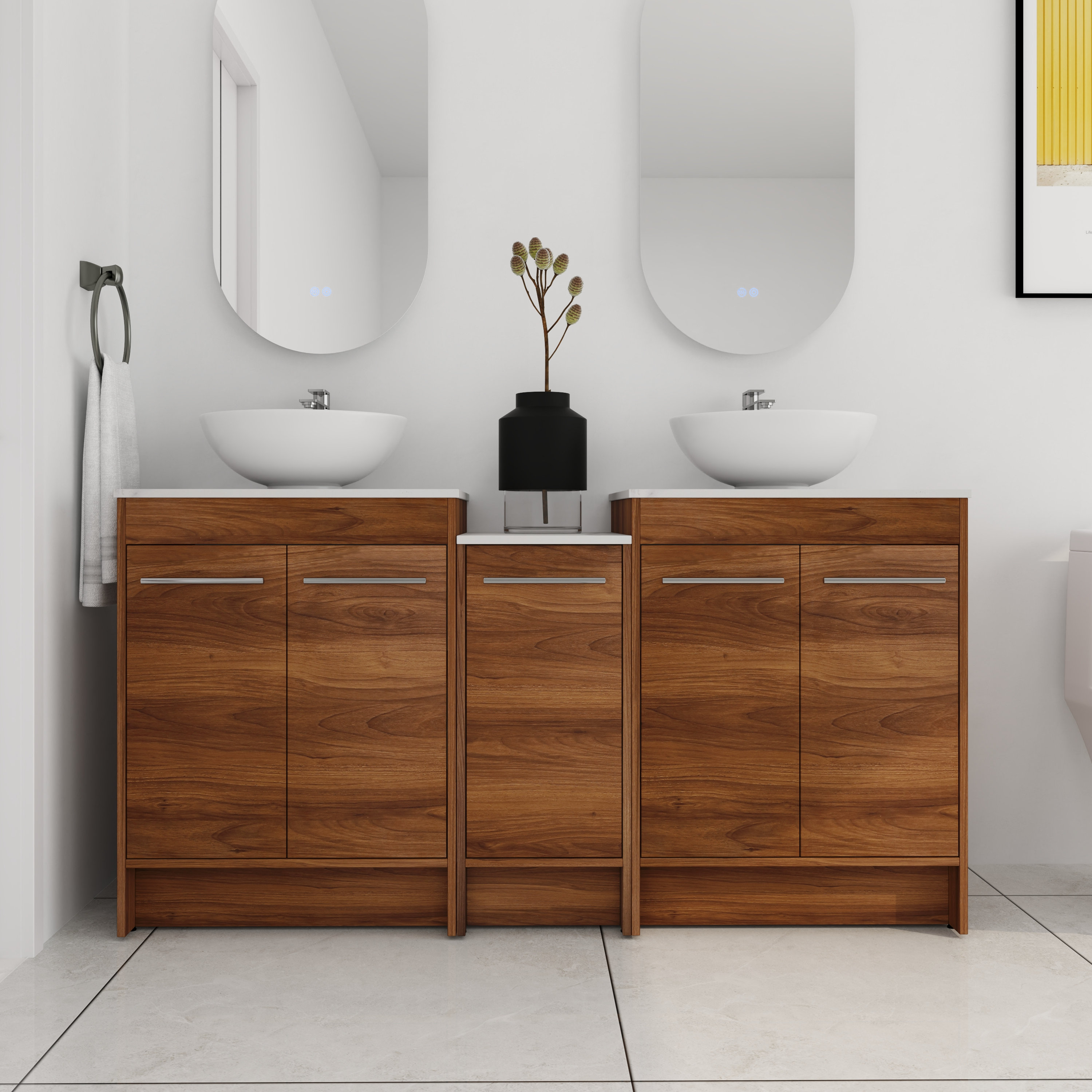 Latitude Run® Amulree 60'' Double Freestanding Bathroom Vanity with ...