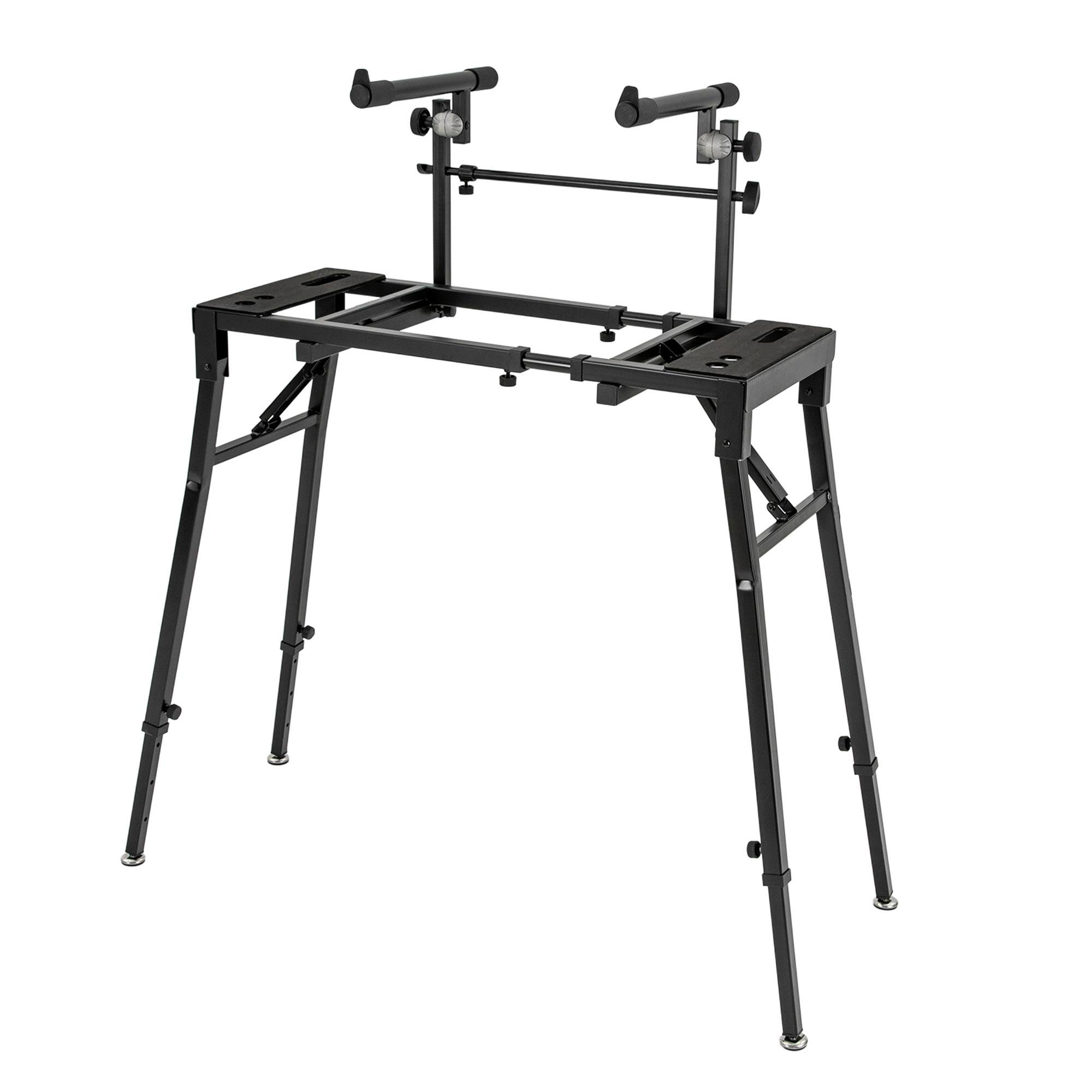 DENFER Heavy Duty Adjustable 2-Tier Keyboard Stand DJ Workstation | Wayfair