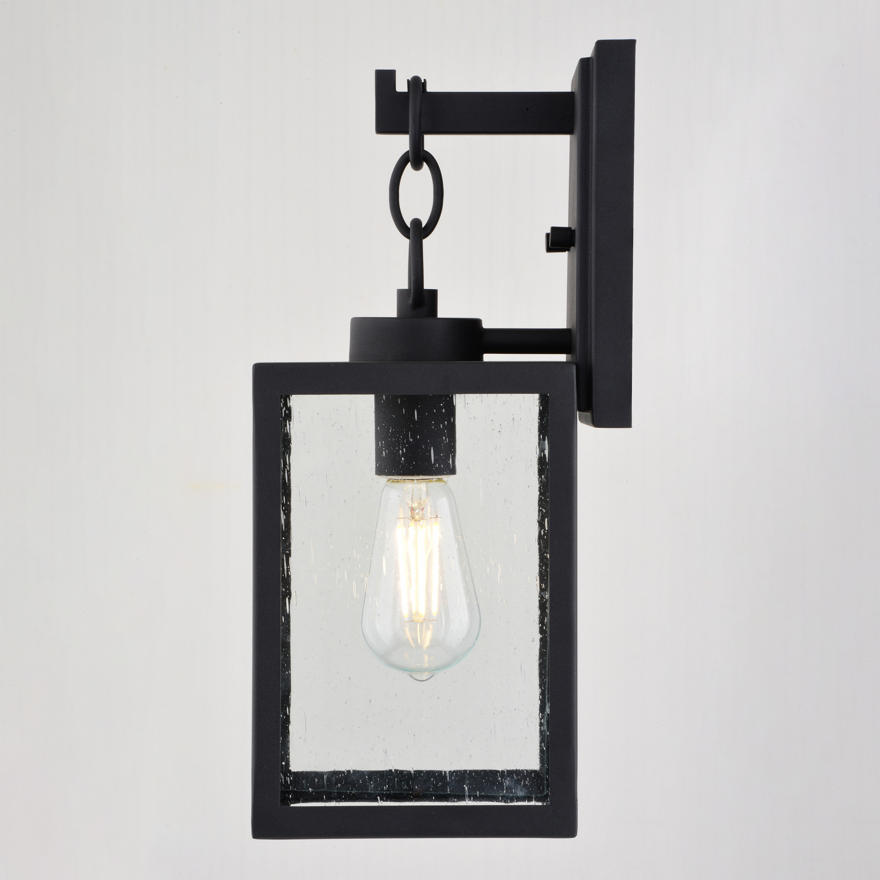 17 Stories Christianne Metal 1 Light Textured Black Transitional ...